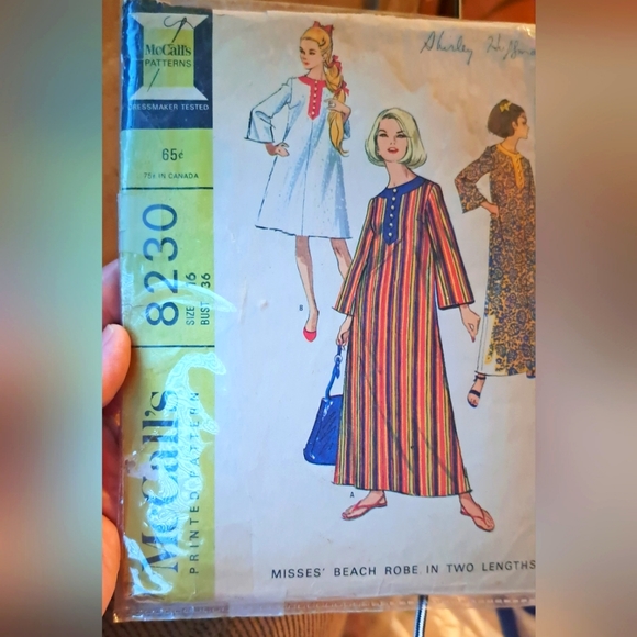 McCall's | Other | Vintage Beach Robe Mccalls Pattern 823 From 966 ...